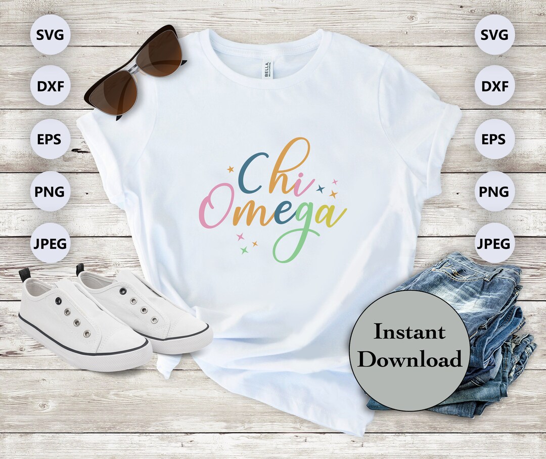 Chi Omega SVG PNG DXF Eps Jpg File, Chio Sorority Greek Life Cut File ...