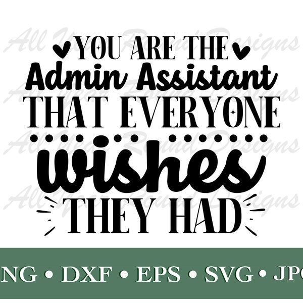 Admin Assistant Svg - Etsy
