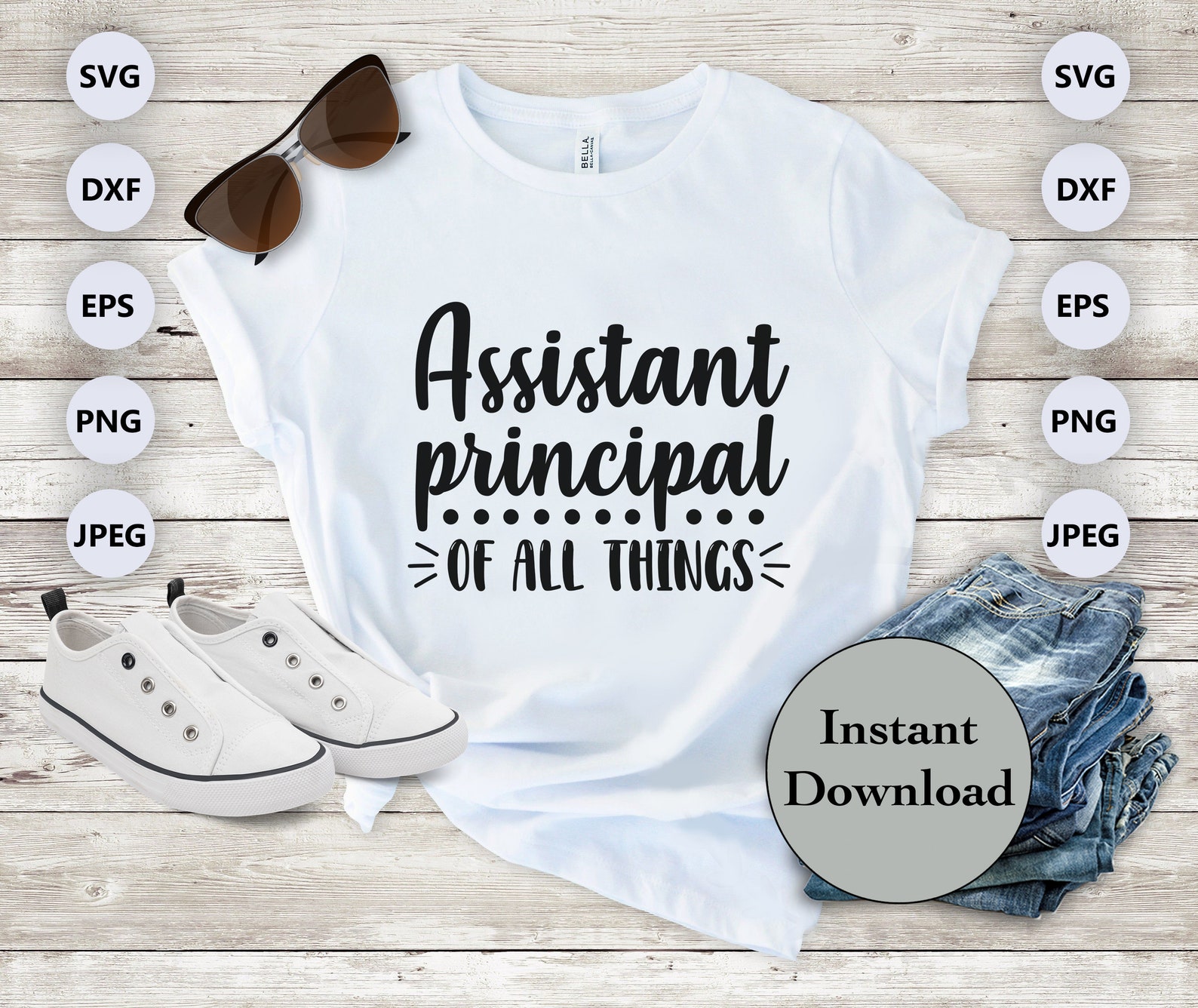Assistant Principal SVG PNG DXF Eps Jpg File Bundle, Asst Principal ...