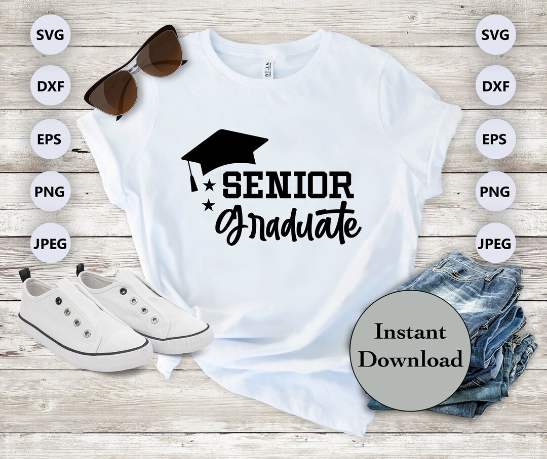 Graduation SVG PNG DXF Eps Jpg Design File Bundle, Senior Graduate Cut ...