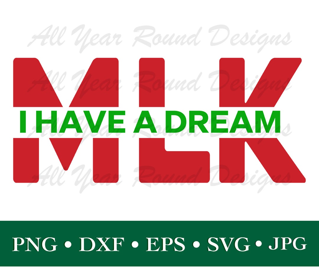 MLK SVG PNG Dxf Eps Jpg File, Martin Luther King Jr Cutting Files for ...