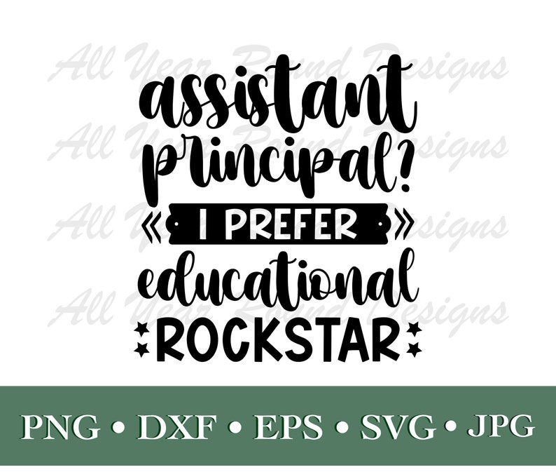 Assistant Principal SVG PNG DXF Eps Jpg File Assistant - Etsy