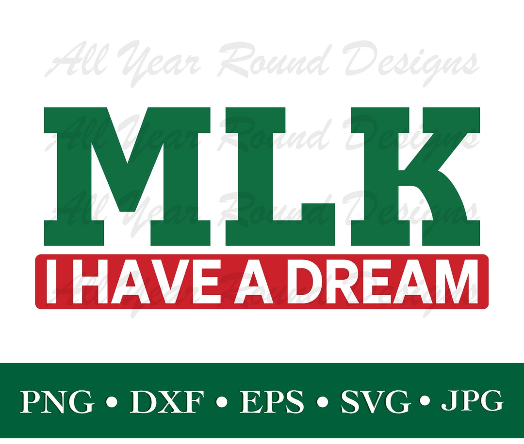 MLK SVG PNG Dxf Eps Jpg File, Martin Luther King Jr Cutting Files for ...