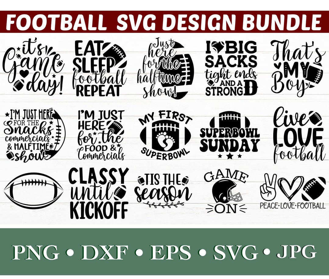 Football SVG PNG DXF Eps Jpg Design, Football Season Shirt Designs ...