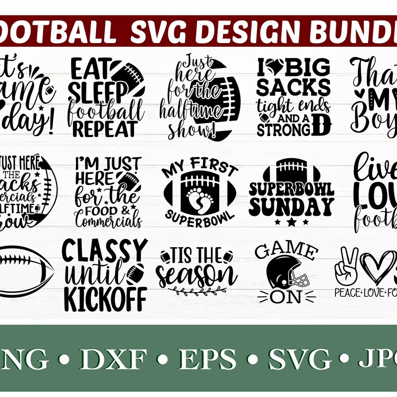 Football Svg - Etsy