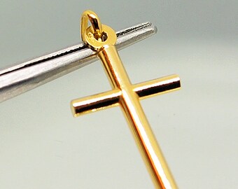 18k gold cross | Etsy