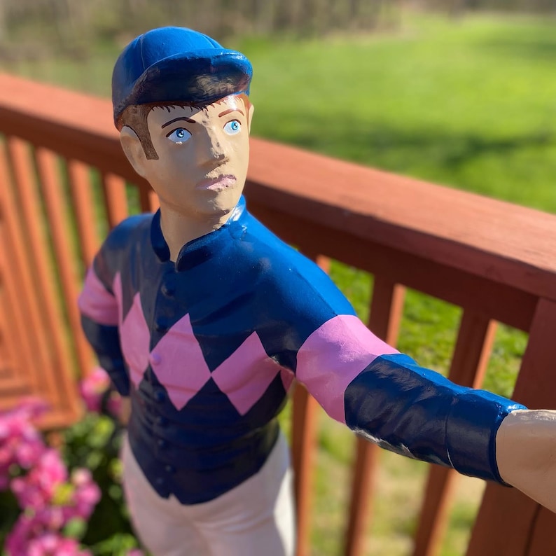 Famous Silks Lawn Jockey - Heirloom, Hand-painted, Cast Stone, Iconic ...