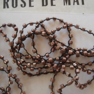 1y Antique Czech Mauve Plum Glass Seed Bead "schlung" Couching Vestment ...