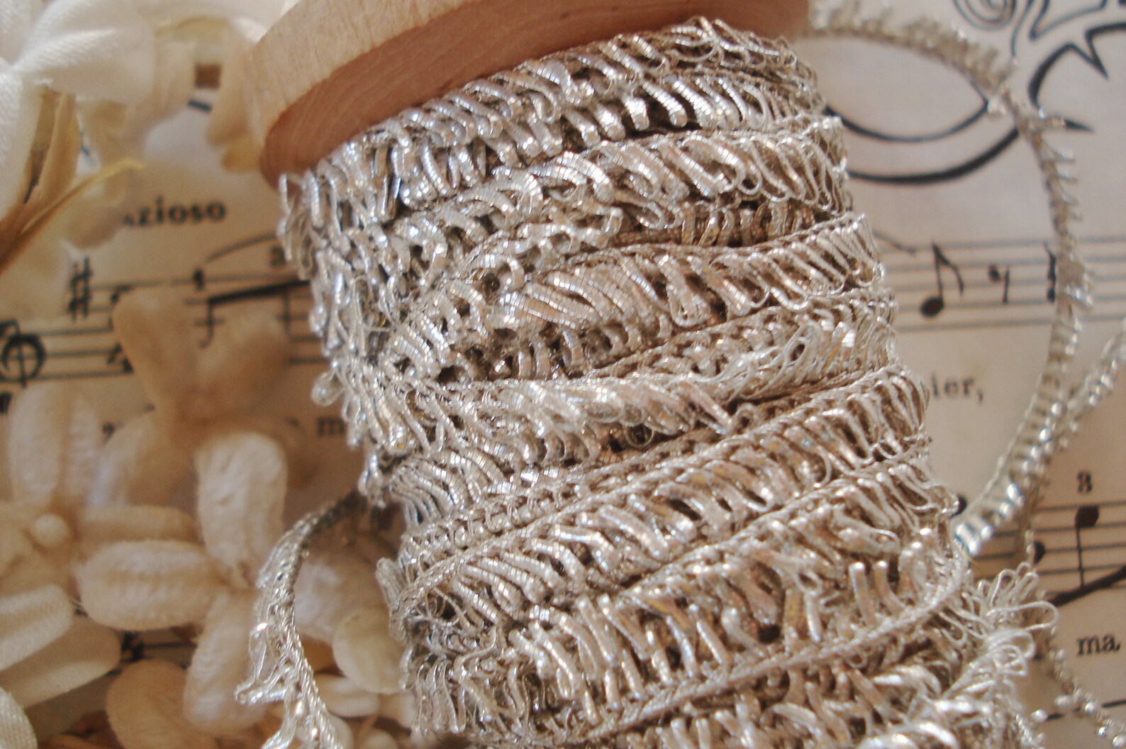 1y Antique French 1/4 Silver Flat Metal Couching Thread - Etsy