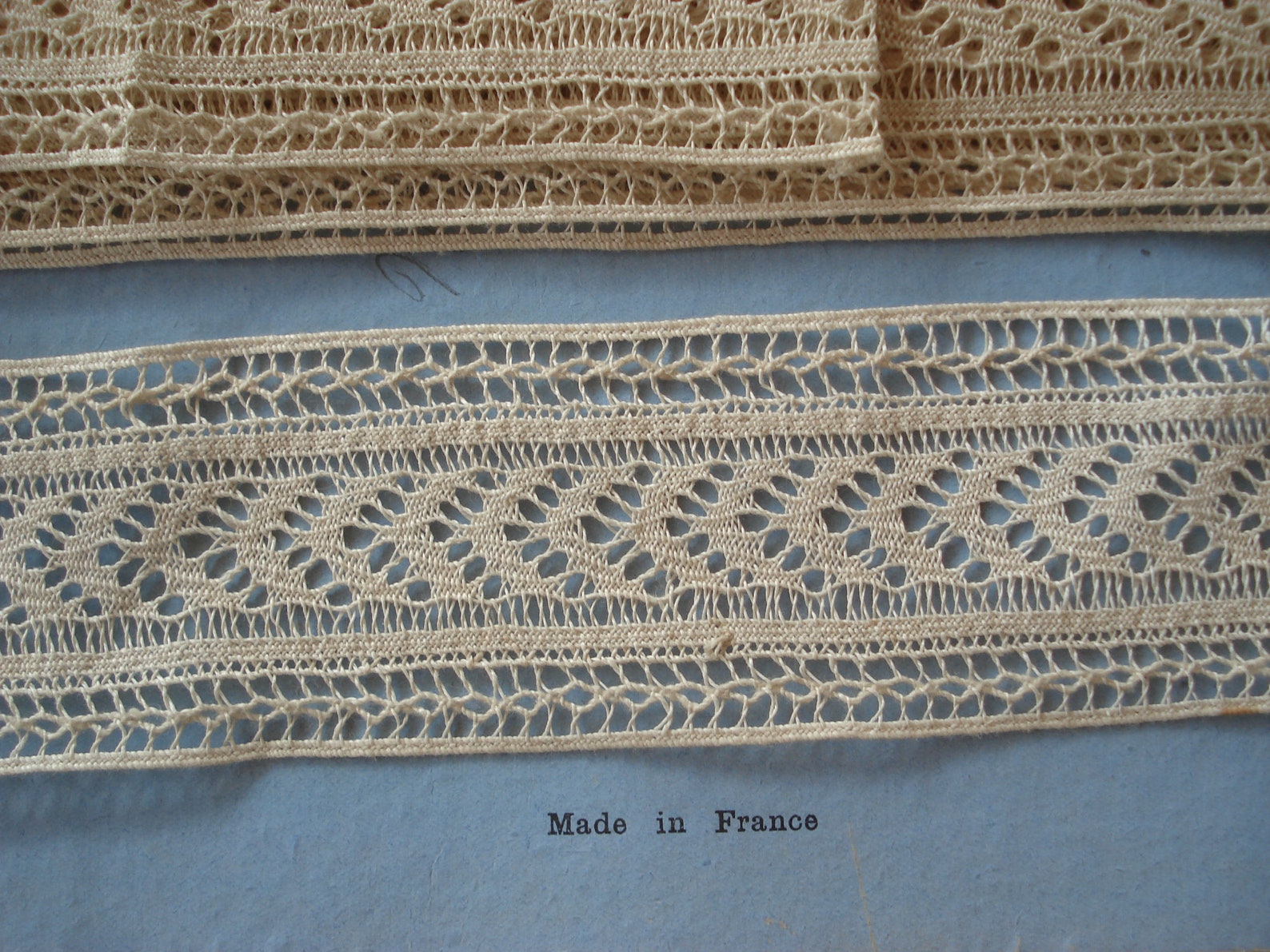 1y Vintage French 2 Ivory Torchon Beading Geometric - Etsy