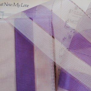 1y Vintage French 4" Light Lilac & Purple Horsehair Lace Net Crinoline ...
