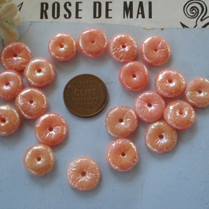 Lot 20 Antique French 1/2" Pink Round Puffy Celluloid Cellulose Gelatin ...
