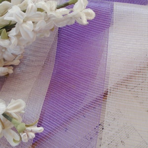 1y Vintage French 4" Light Lilac & Purple Horsehair Lace Net Crinoline ...