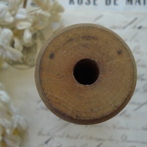 1 Large Antique French Wood Spool Ombre Blue Yellow Brown Green Silk ...