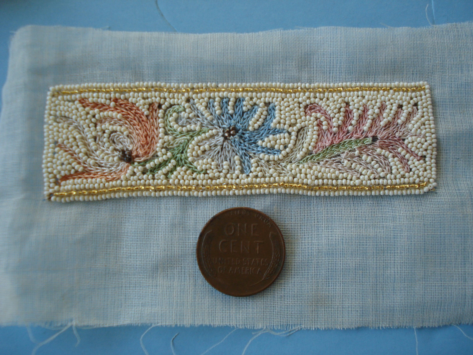 Antique French C1920s Hand Beaded Embroidered Glass Beads - Etsy