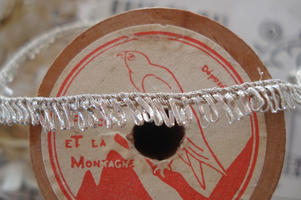 1y Antique French 1/4 Silver Flat Metal Couching Thread - Etsy