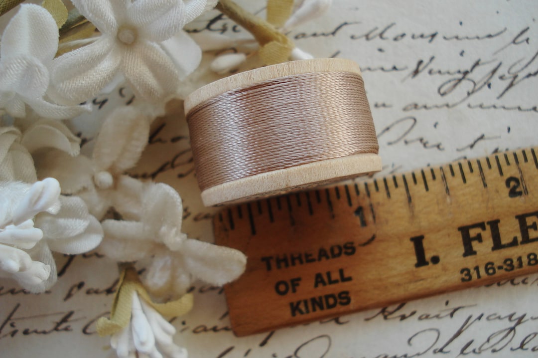 Vintage Belding Corticelli Fawn Brown 5050 Pure Silk Spool Button Hole ...