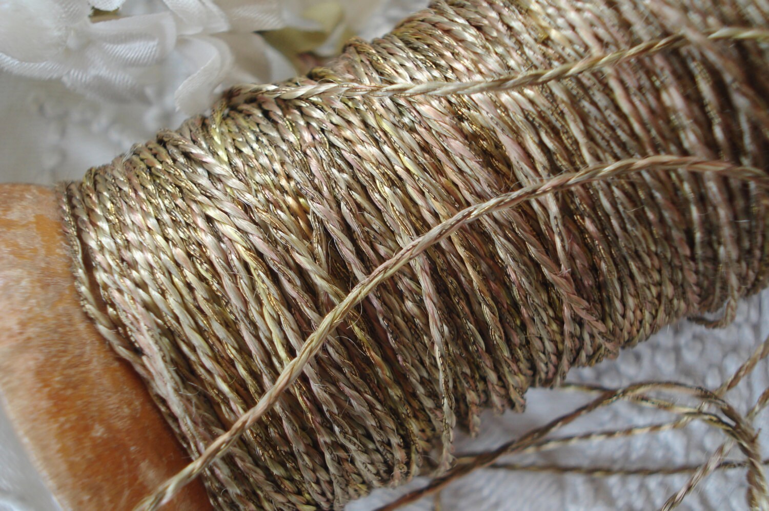 1y Antique French Ombre Silk Gold Metal 5-ply Thread Metallic - Etsy