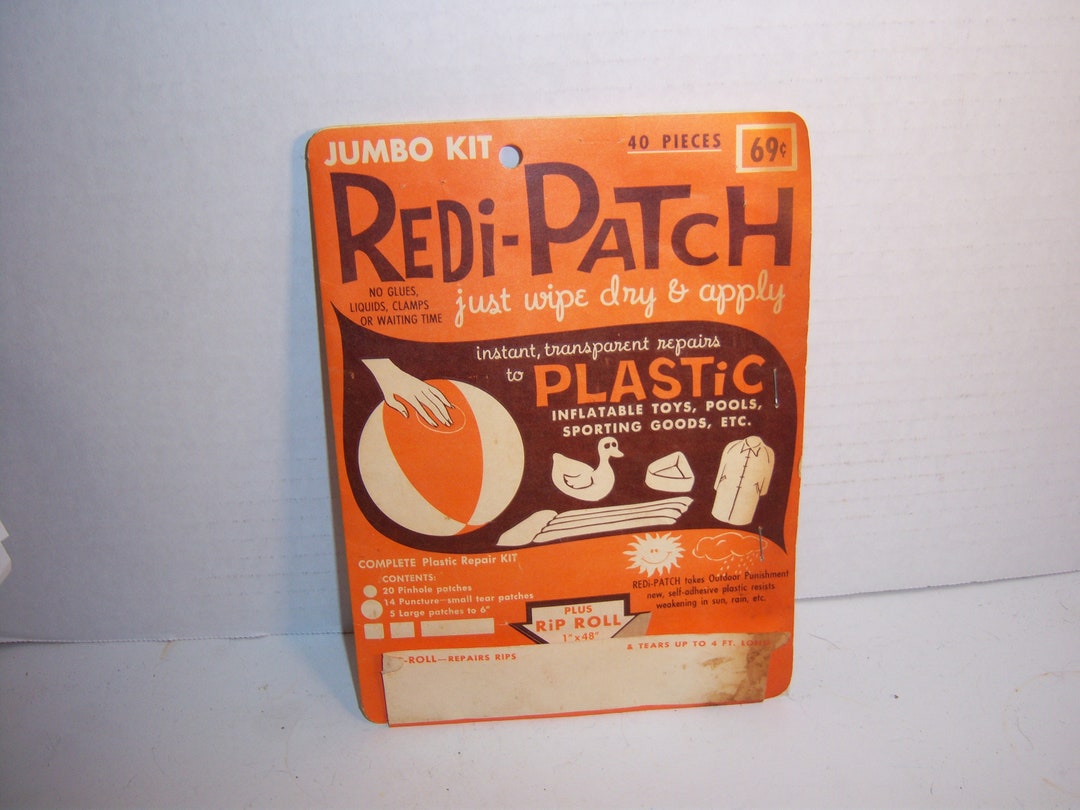 1960's Redi-patch Plastic Repair Kit for Inflatable Toys Pools Sporting ...