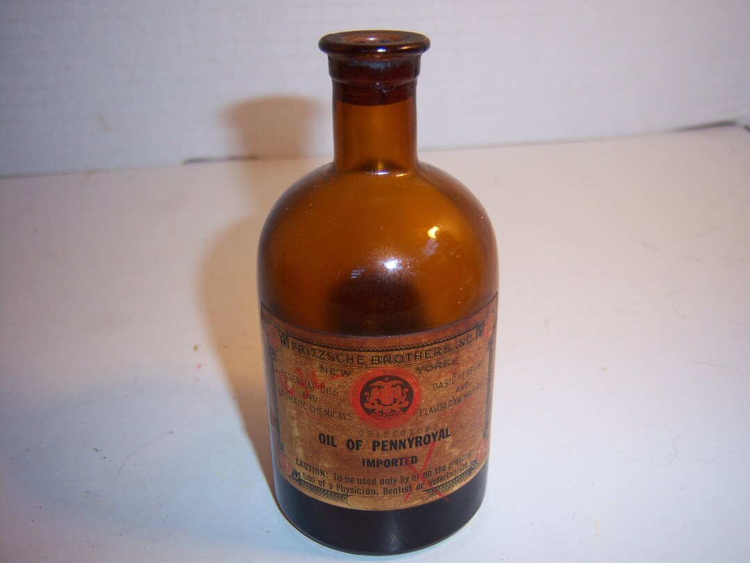 MM 1930's Fritzsche Brothers New York Oil of Pennyroyal Aromatic 4 5/8 ...