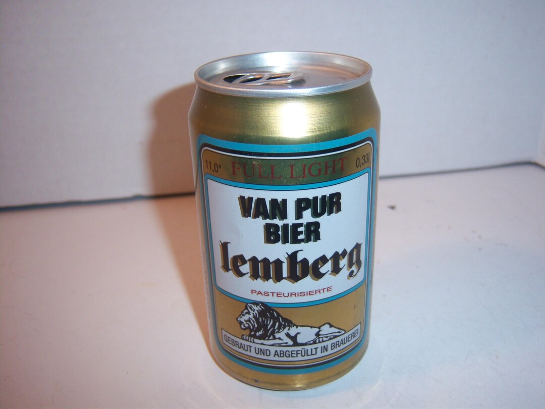 KN - 1970-80's Van Pur Bier Lemberg Poland 11.2 Oz Steel EMPTY Pull Tab ...