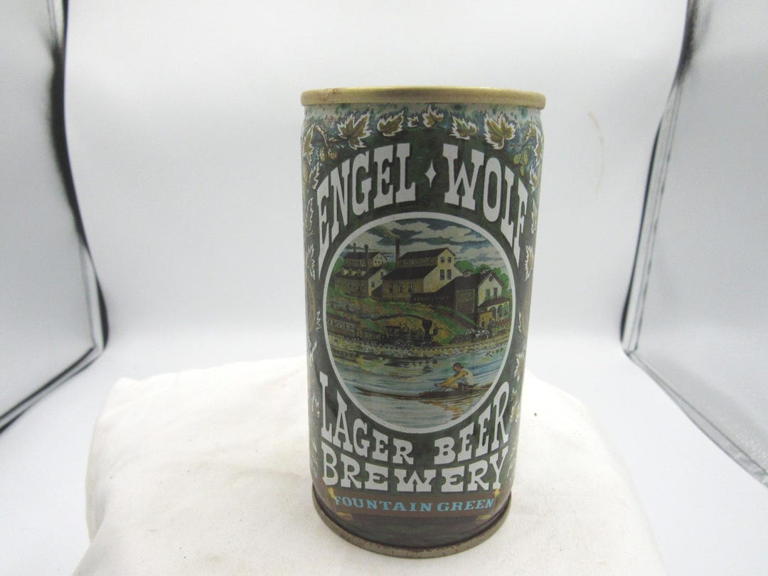 KN - 1970's Engel Wolf Lager Beer Jos Huber Brewery Monroe Wisconsin ...