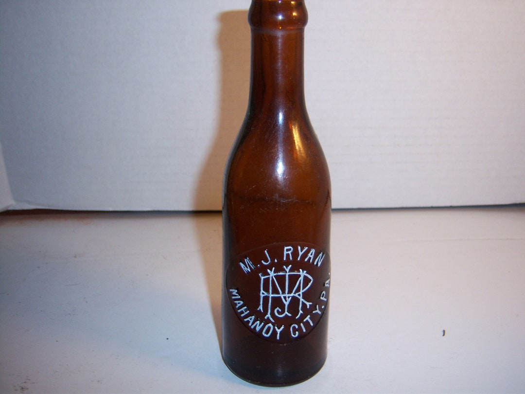 PA5 1900's M.J. Ryan Monogram Mahanoy City PA Slugplate 7 3/4 Inch Tall ...