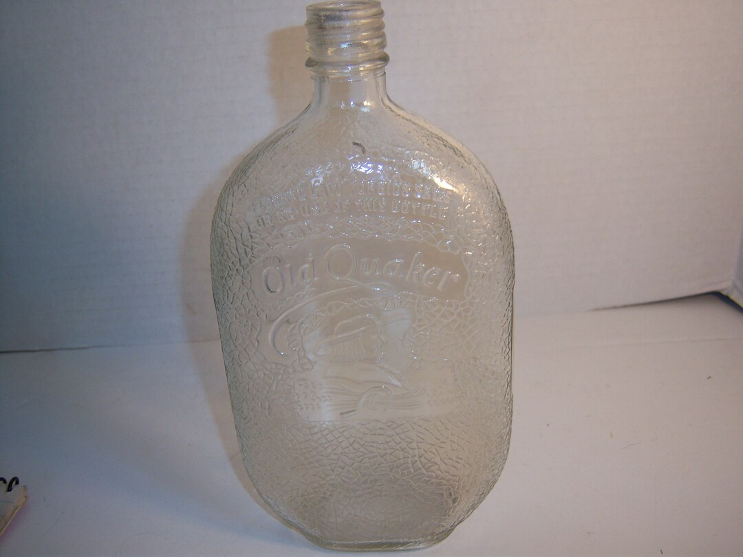 PA1 - 1930-40's Old Quaker Pilgrim Lawrenceburg, Ind Whiskey 8 7/8 Inch ...