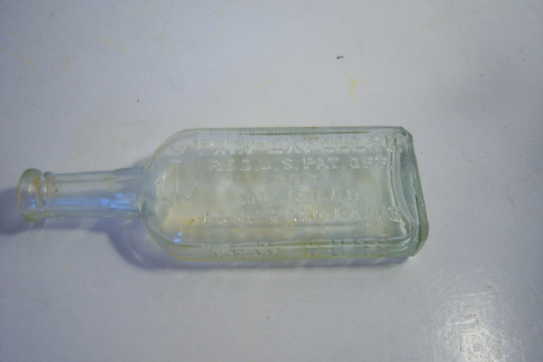 1920's F.A. Richter Pain Expeller NY 5 Inch Tall Clear Medicine ...