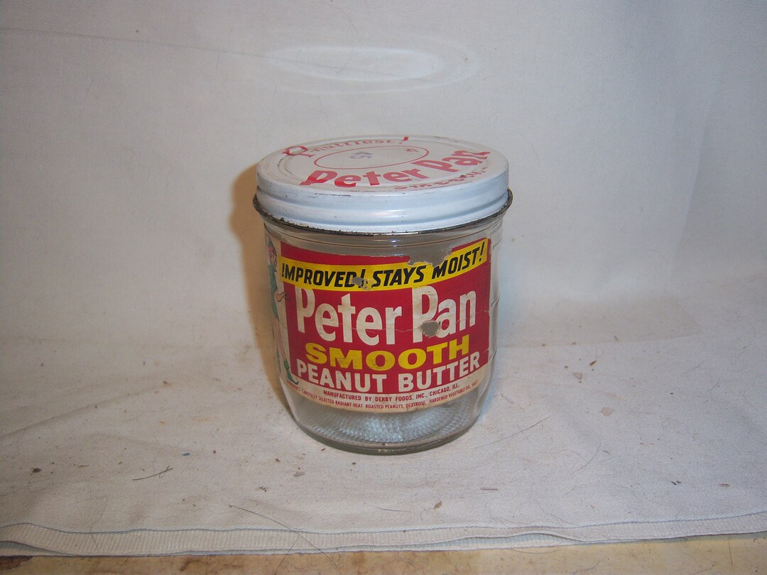 1960's Derby Peter Pan Improved Smooth Peanut Butter Chicago Ill Jar or ...