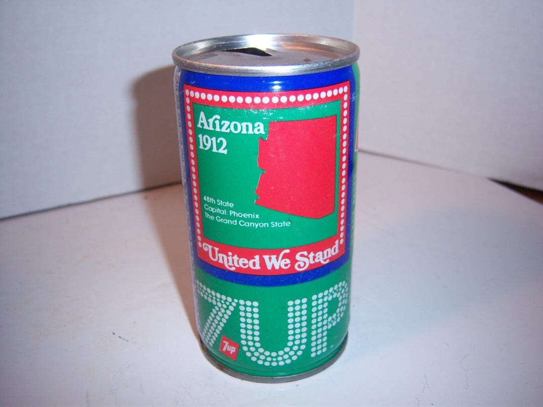 KN - 1970-80s 7 UP Arizona 1912 12 Fl Oz Soda Pull Tab Metal Can - Etsy