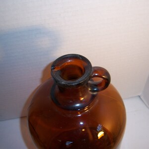 PA1 1930's Plain Amber 11 1/4 Inch Tall Amber Wine Liquor Chemical ...