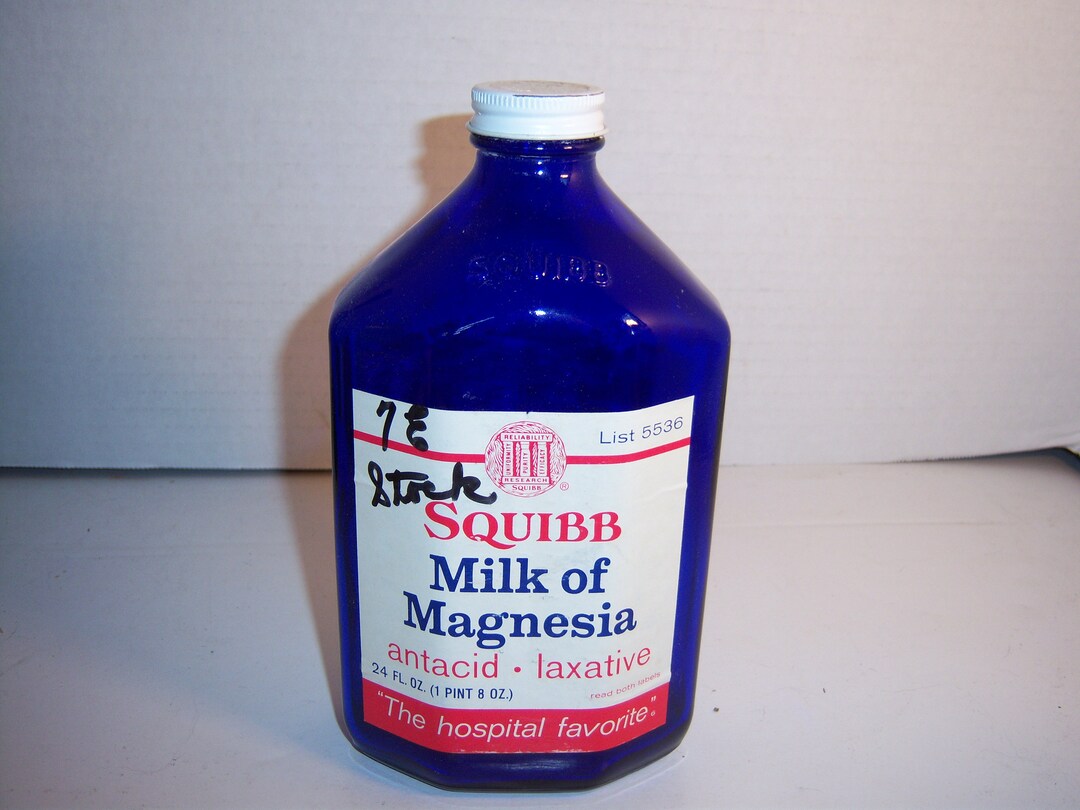 KH 1950's ER Squibb & Sons New York, NY Milk of Magnesia 7 3/8 Inch ...