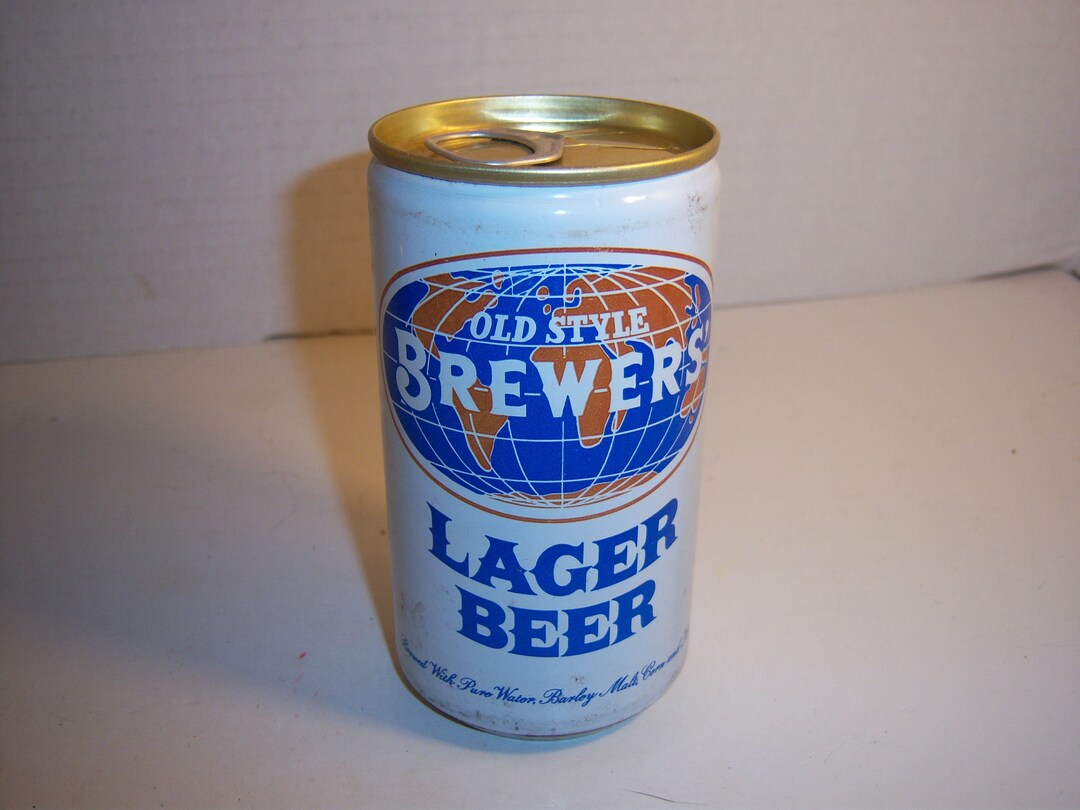 1970's Old Style Brewers Lager Beer Philada Pa 12 OZ Metal EMPTY STEEL ...