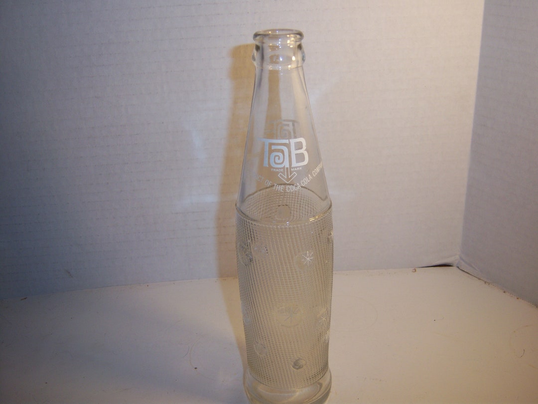 1970's Tab Coca Cola 10 Oz Clear WHITE Acl Painted Label Soda Bottle 9 ...