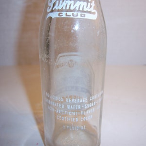1950's Summit Club Beverages NO Town or State 7 Oz Red White Acl Soda ...