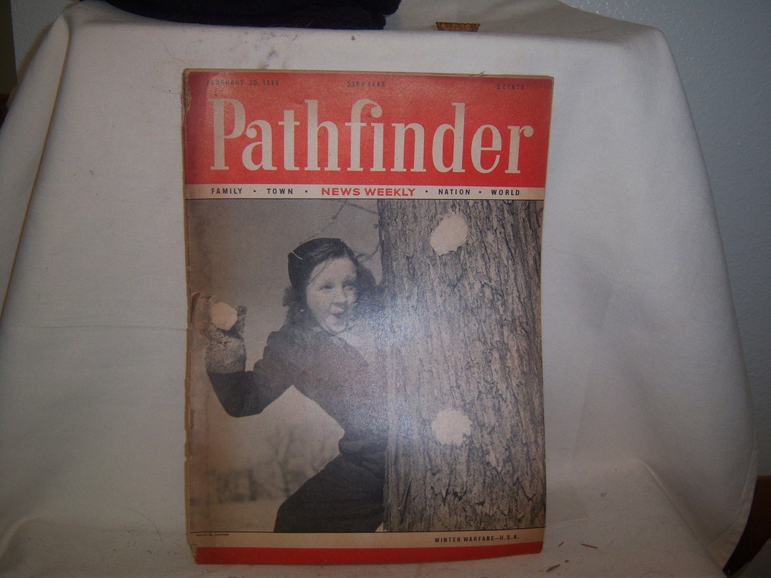 February 20, 1946 Pathfinder Magazine With Children Snowball Fight - Etsy
