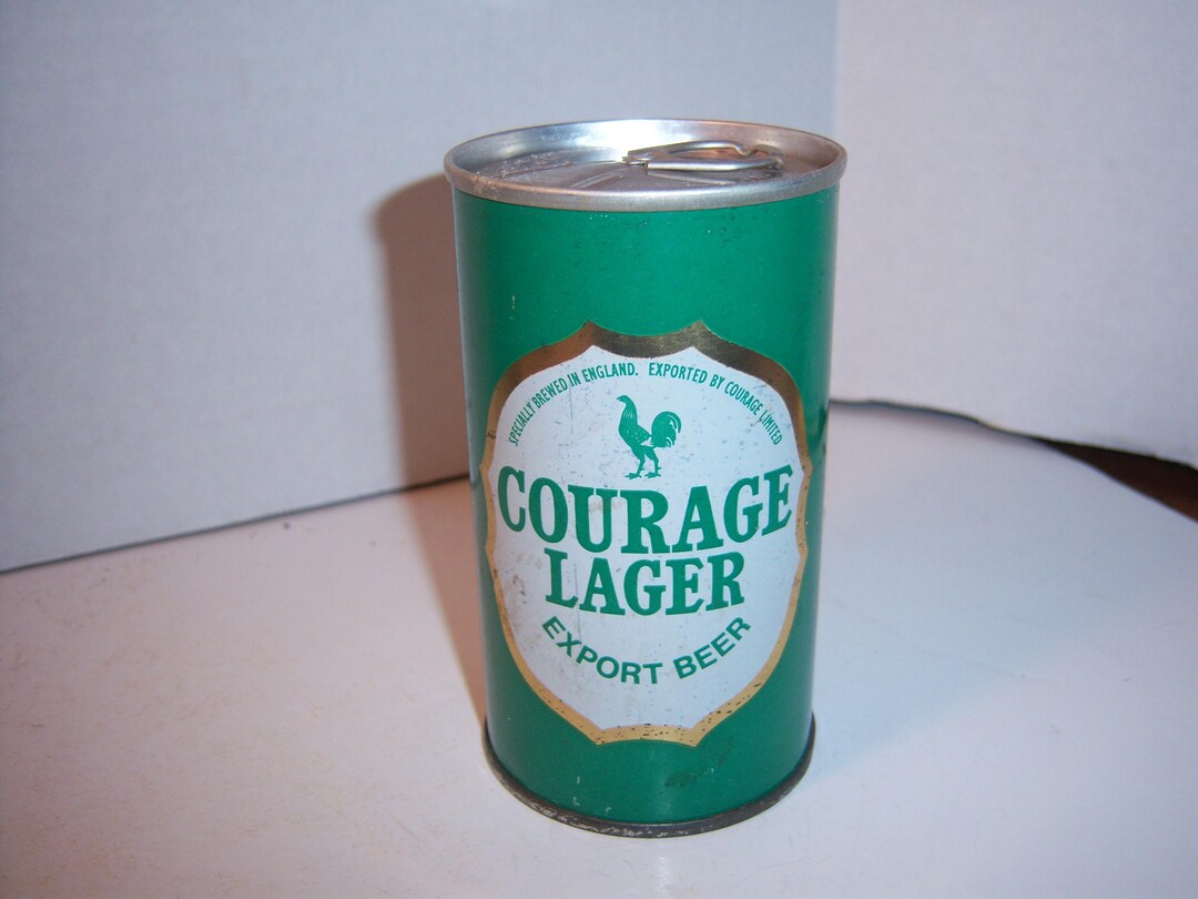 KN 1970's Courage Lager Export Lager England 11 1/2 Oz Steel Beer Can ...