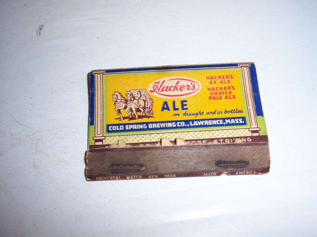 DM - 1930-40's Hacker's Ale Cold Spring Brewing Co Lawrence Mass ...