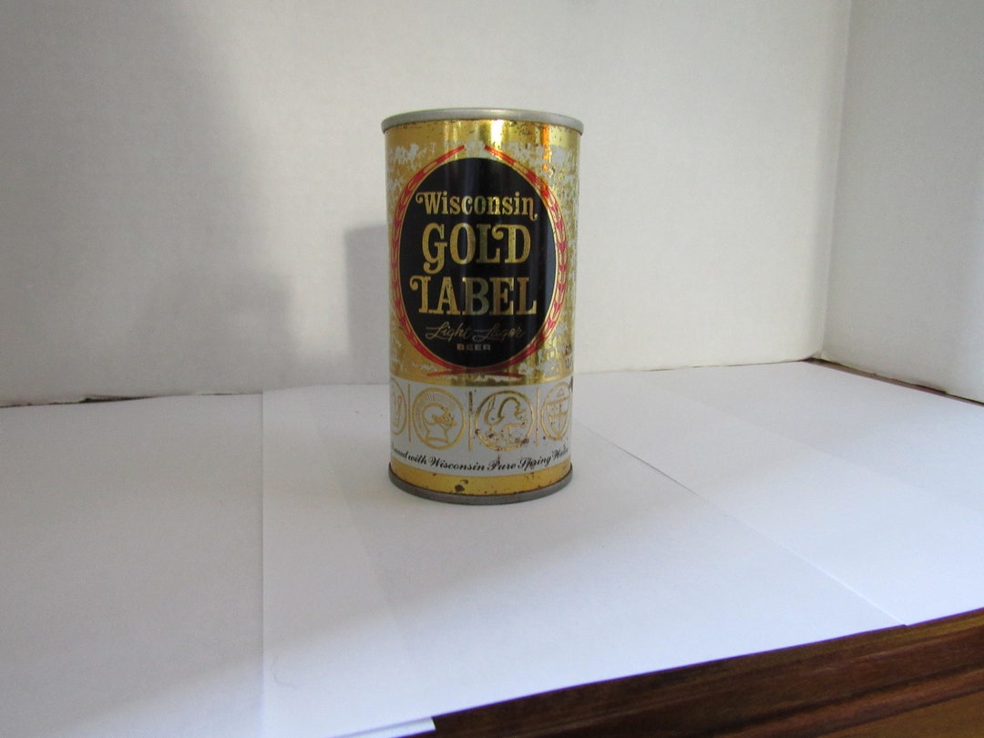 KN - 1970's Wisconsin Gold Label Beer 12oz Steel Beer Can Joseph Huber ...