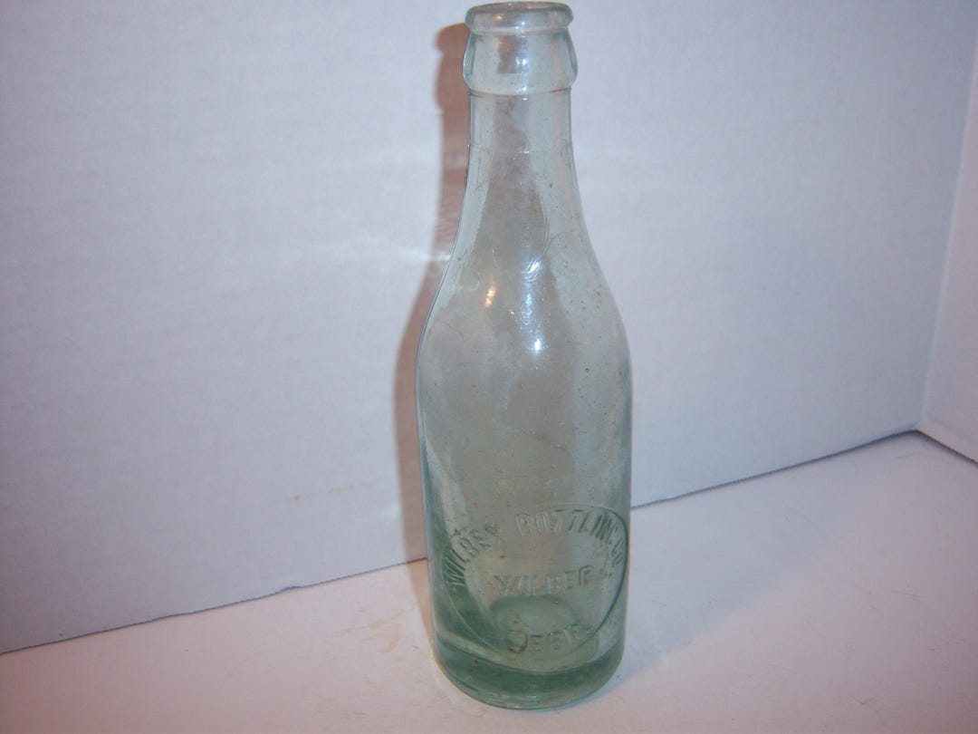 PA2 - 1910's Wilber Bottling Co Nebraska 7 5/8 Inch Tall AQUA Soda ...