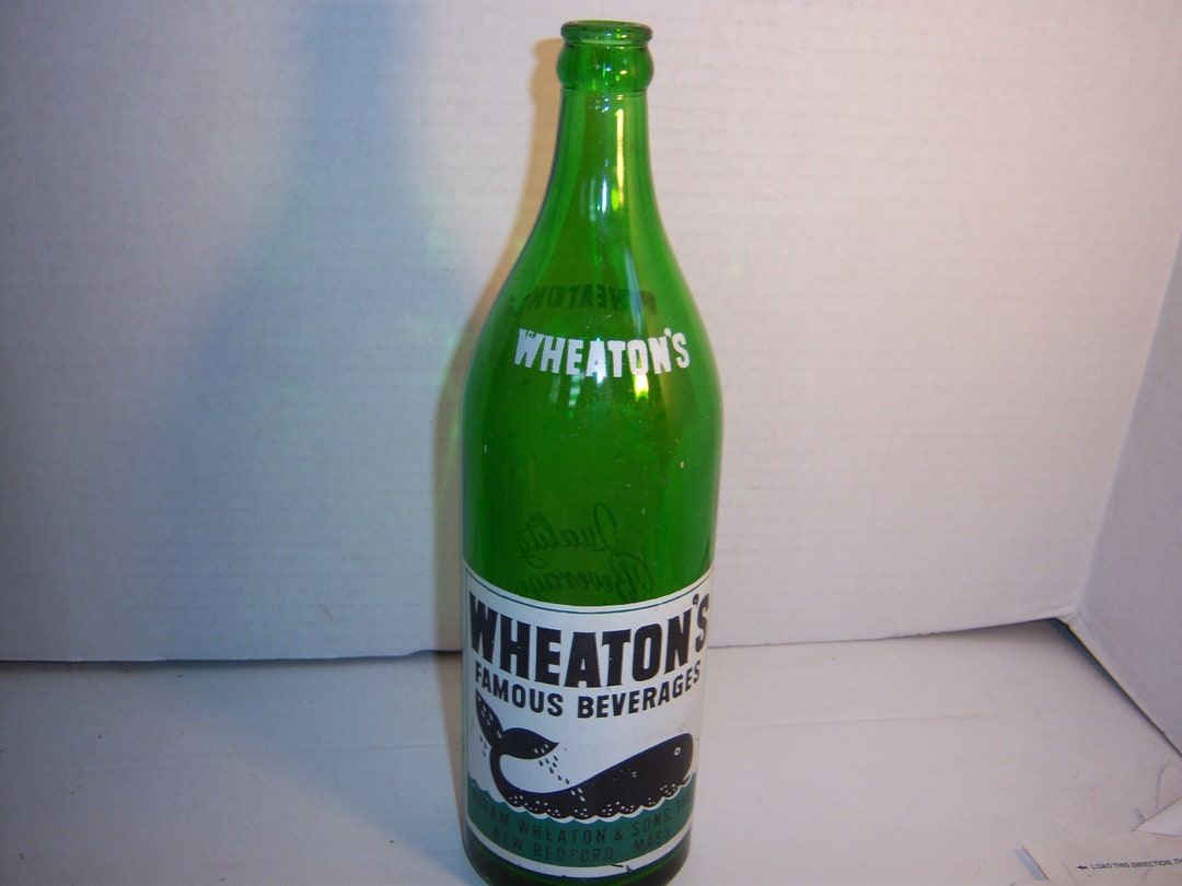 JM - 1950 Wheaton's Famous Beverage Whale New Bedford Mass GREEN ACL ...
