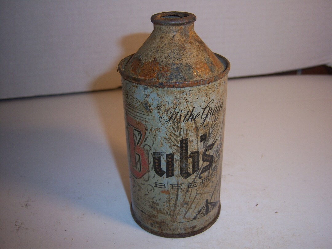 DT 1930-40's Bub's Beer Pete Bub Brewery Winona Minn 12 Oz Cone Top ...