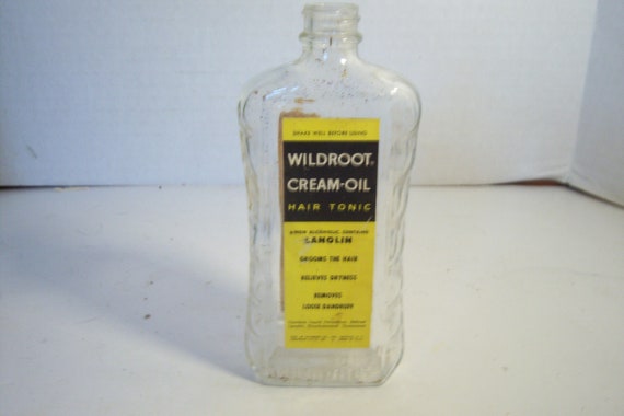 VA 1950's Wildroot 5 1/2 Inches Tall Clear Cream Oil Hair | Etsy