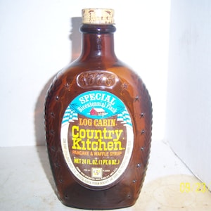 1976 Log Cabin Country Kitchen Maple Syrup 8 1/4 Inches Tall - Etsy