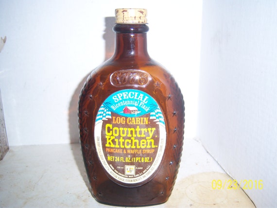 1976 Log Cabin Country Kitchen Maple Syrup 8 1/4 Inches Tall | Etsy