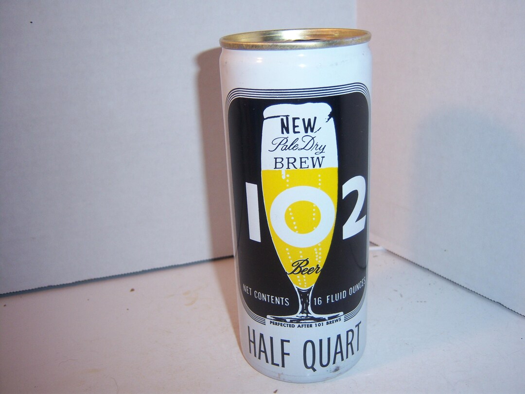 LE - 1970's New Pale Dry Brew 102 Beer 16oz ALUMINUM EMPTY Beer Can ...