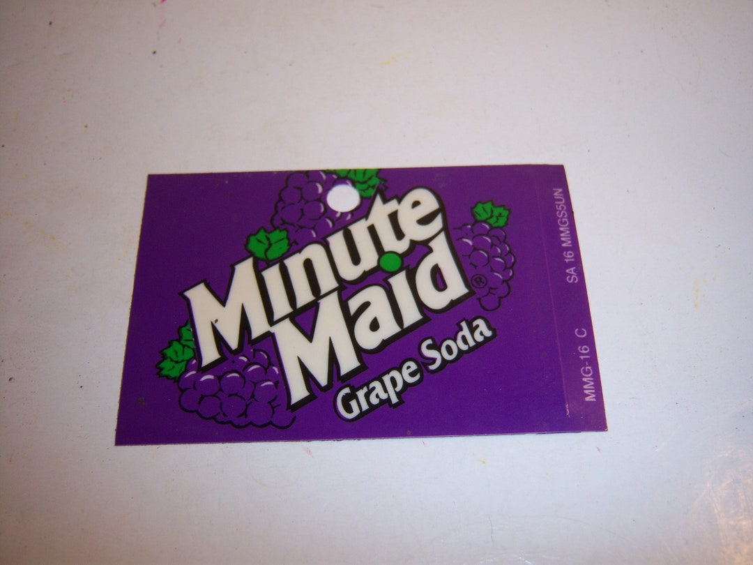 JS - 1960-70's Minute Maid Grape Bottle Unused Shelf Label Soda ...