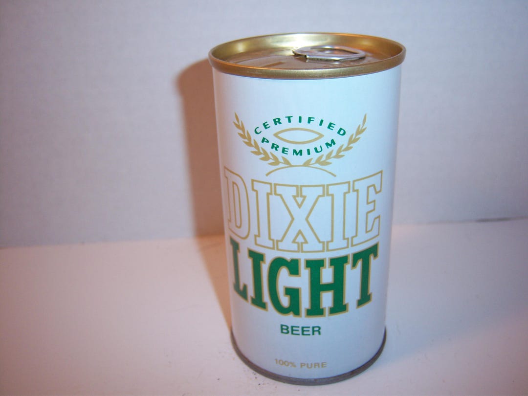 KN 1970's Dixie Brewing Co New Orleans La Light Beer Pull Tab Metal Can ...