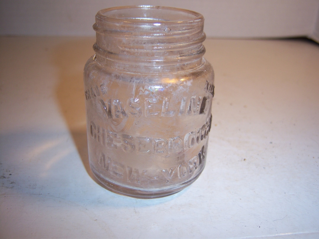 PA4 - 1930's Large Size Chesebrough Vaseline New York Clear 3 1/4 ...